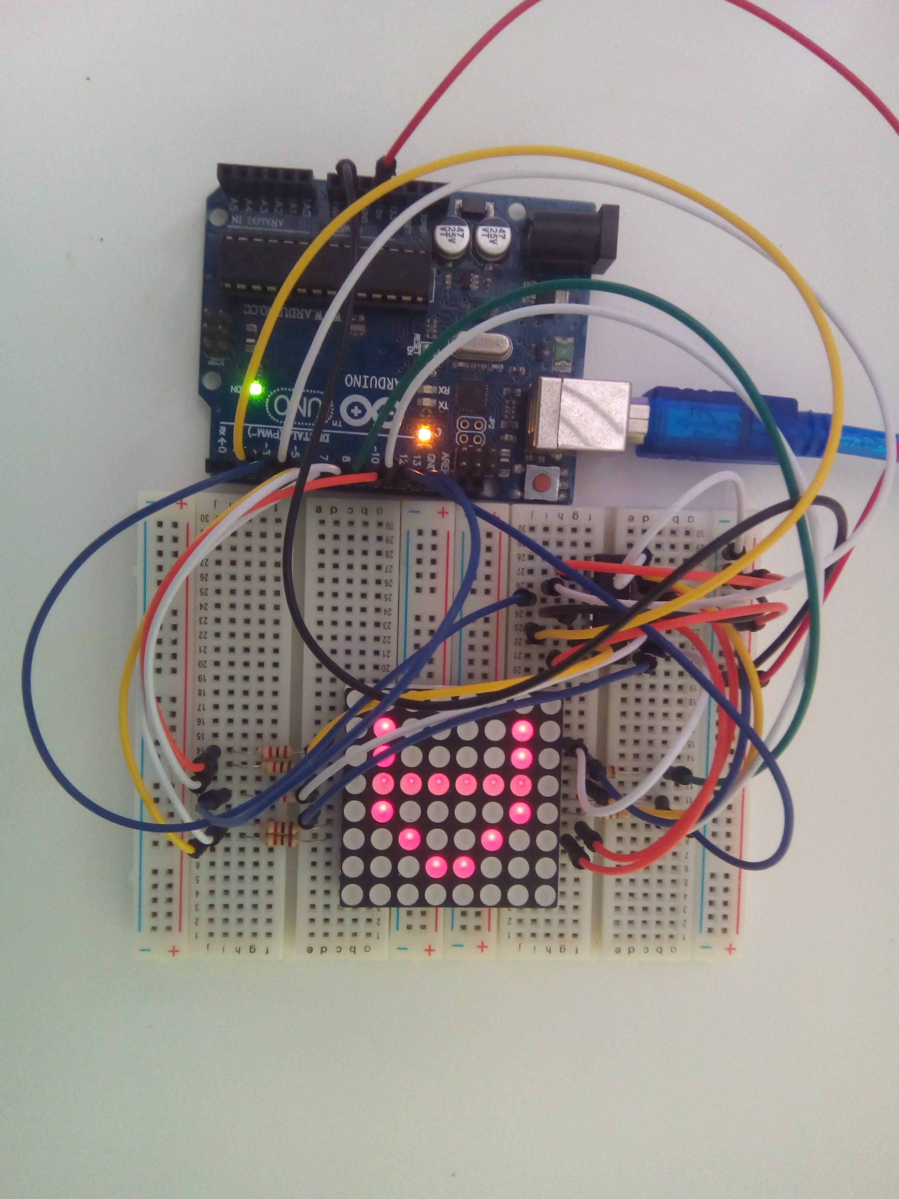 接口8x8 Led矩阵与arduino 电路图 代码 2022世界杯巴西能夺冠吗